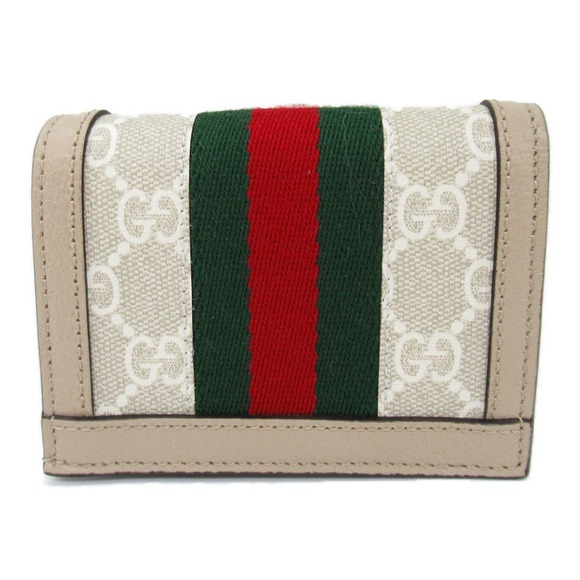 Gucci | Bags | Gucci Canvas Brown Bifold Coated Pvc Wallet Leather ...